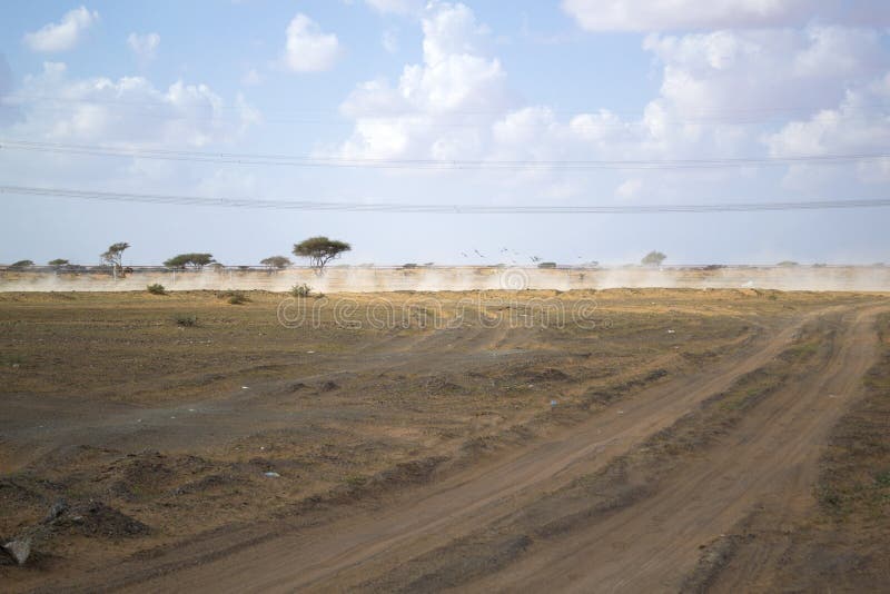 Desert plains stock photo. Image of dunes, skies, track - 38365082