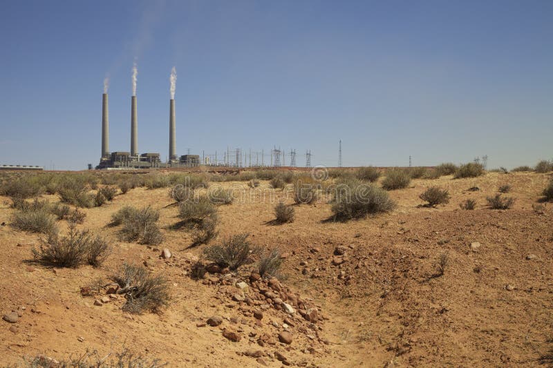 Desert Power Plant stock image. Image of modern, station - 27051787