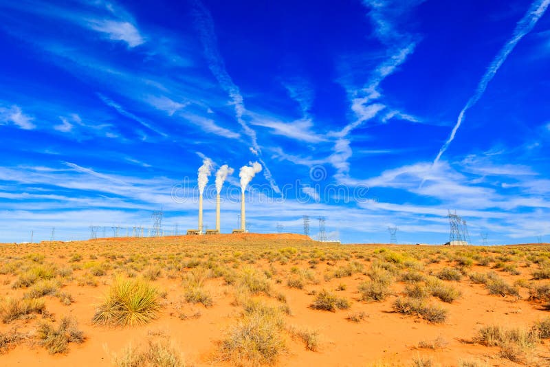 Desert Power stock photo. Image of line, utah, pole, power - 17615598
