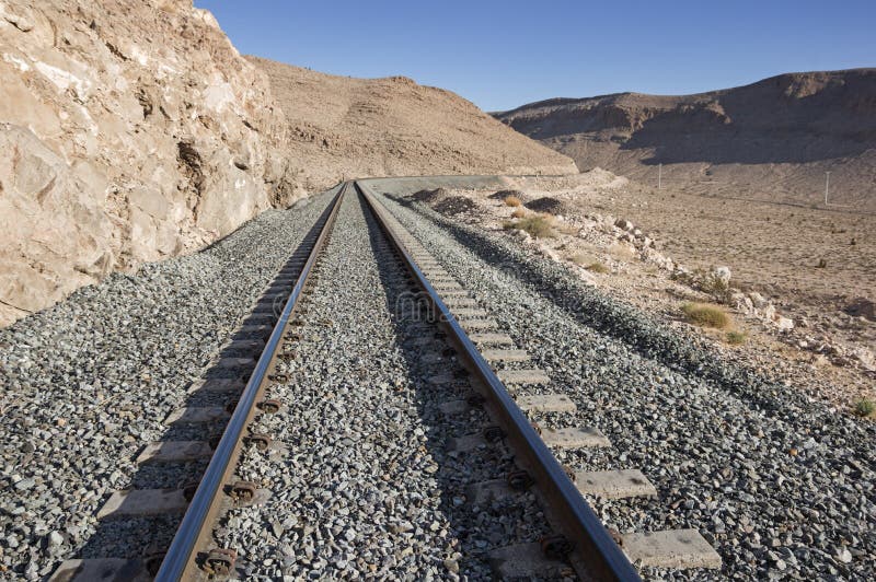 Desert Railroad stock image. Image of desert, tracks - 243491757