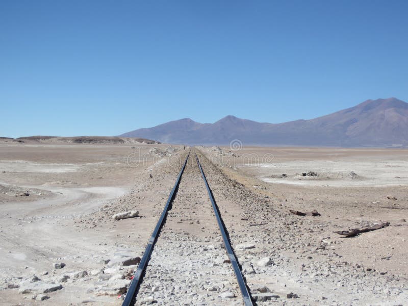 Desert Railroad Tracks stock image. Image of range, lonely - 55532823