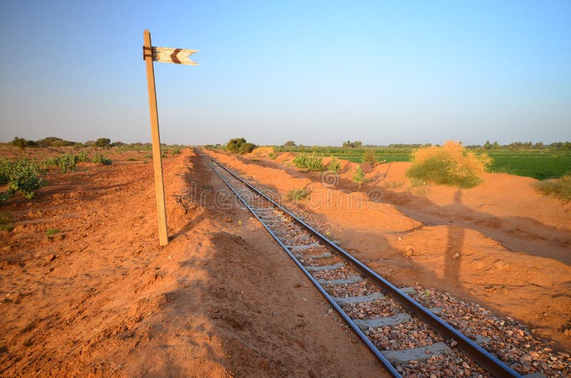 Rails in the desert stock photo. Image of outdoor, railroad - 58378494