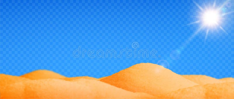 Desert Realistic Landscape stock vector. Illustration of blue - 209659239