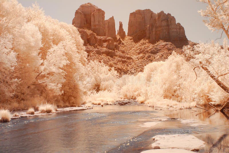 Desert River stock photo. Image of mountains, creek, sonora - 5133530