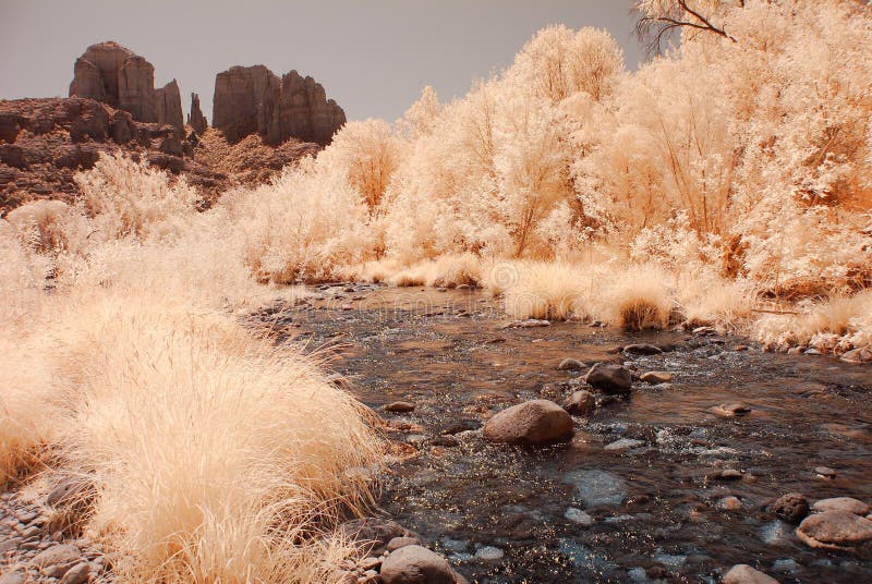Desert River stock photo. Image of sunset, prominent, creek - 5133540