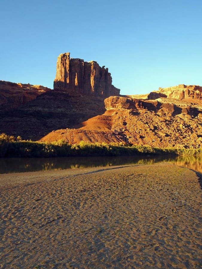 Desert River Sunset stock image. Image of dusk, evening - 21819119