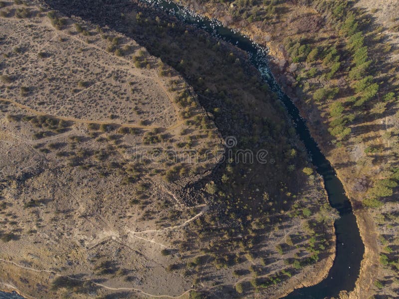 Desert with River, Texture. Shot from Above Stock Image - Image of ...