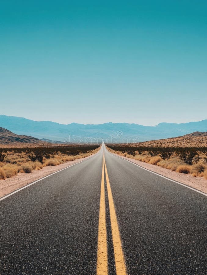 Desert Road stock image. Image of highway, road, outdoors - 380462411