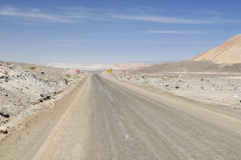 Road in the Atacama Desert, Chile Stock Photo - Image of world, volcano ...