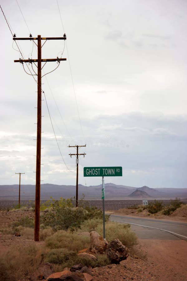 Desert road ghost town stock image. Image of mount, natural - 93158881
