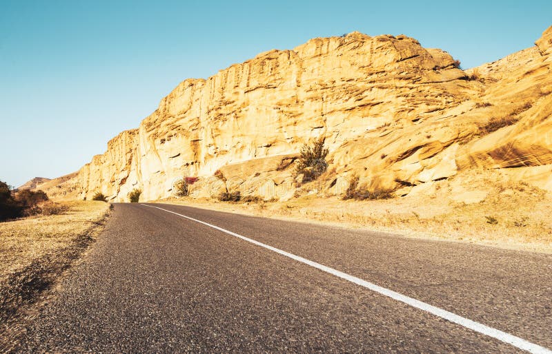 Desert road landscape stock photo. Image of road, jordan - 170137394