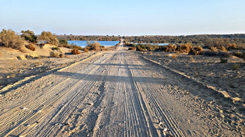 Desert Road Offroad Desert Road Stock Image - Image of track, asphalt ...