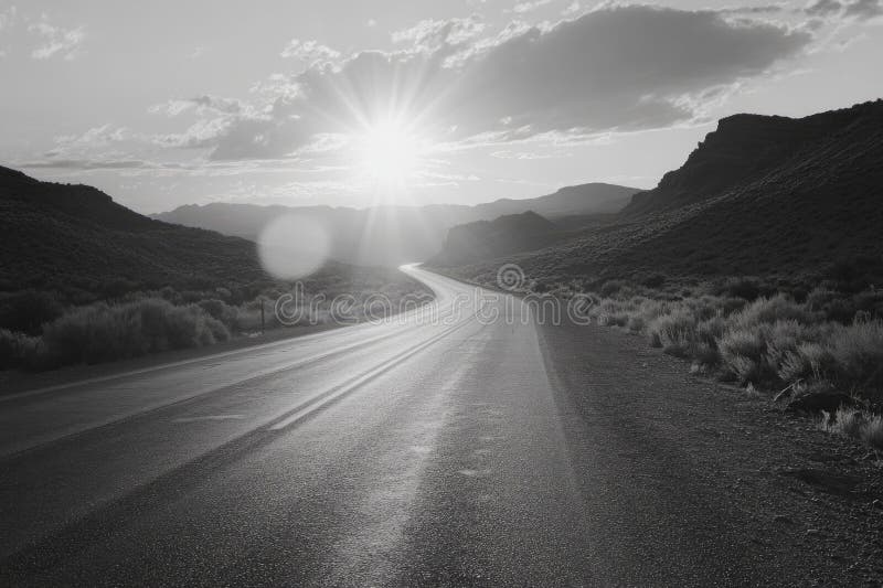 Desert Road stock image. Image of generated, outdoors - 380602893