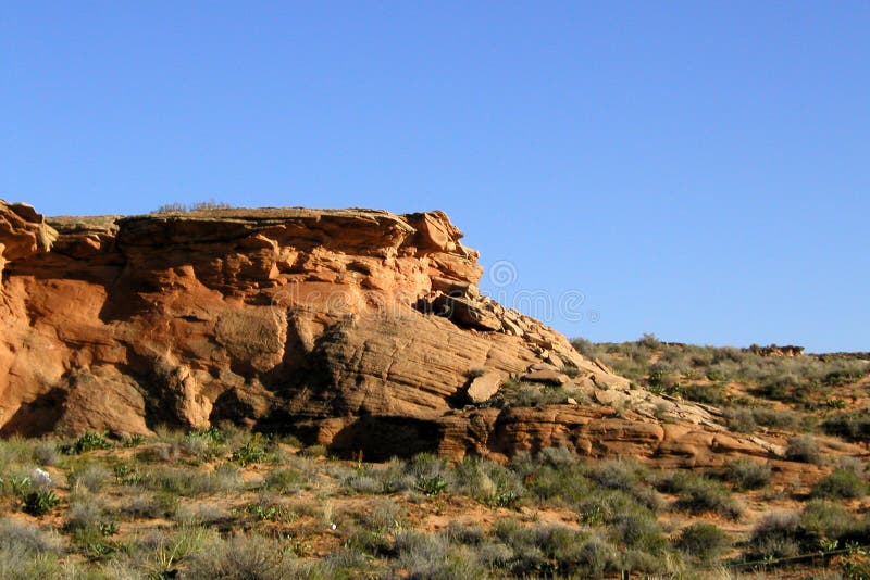 Desert Rock stock image. Image of blue, rock, golden, formations - 93177