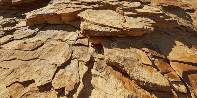 Desert Rock Background with Sun-bleached, Cracked, and Eroded Sandstone ...