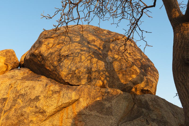 Desert rocks in Namibia stock image. Image of namibia - 165426997
