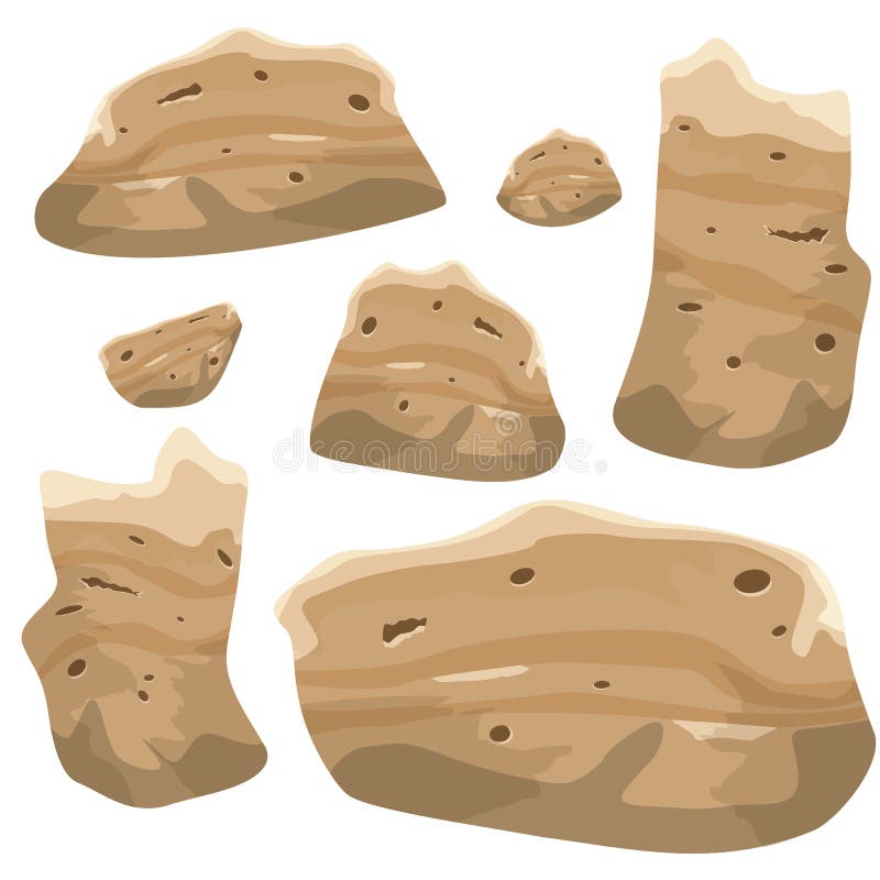 Desert Rocks. Natural Stones Stock Vector - Illustration of design ...