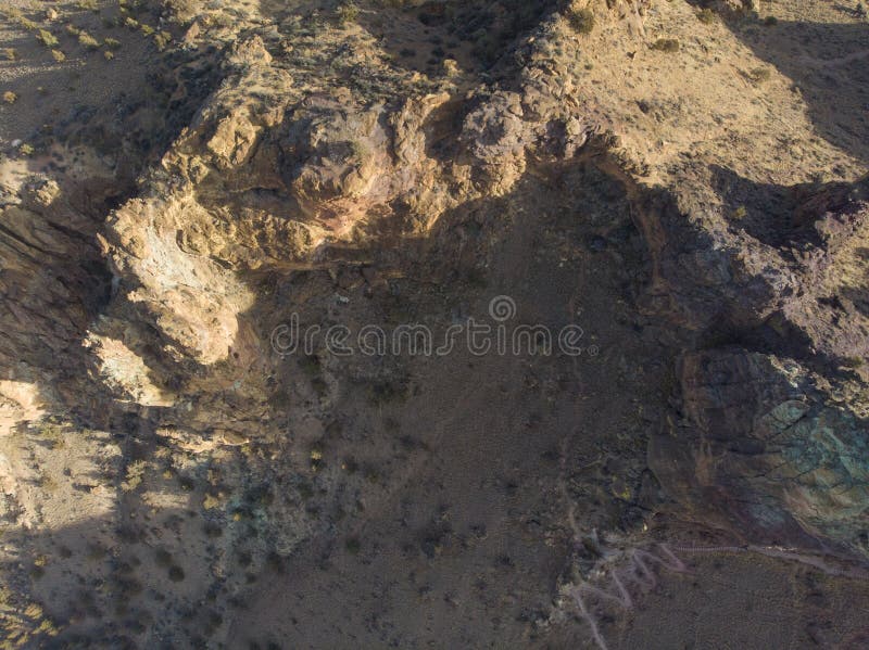 Desert with Rocks, Top View, Texture with Space Stock Image - Image of ...
