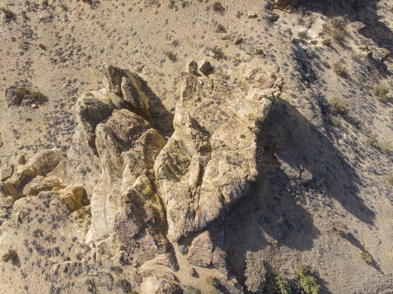 Desert with Rocks, Top View, Texture with Space Stock Image - Image of ...