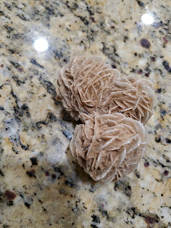 Desert rose rock formation stock image. Image of soil - 209642165