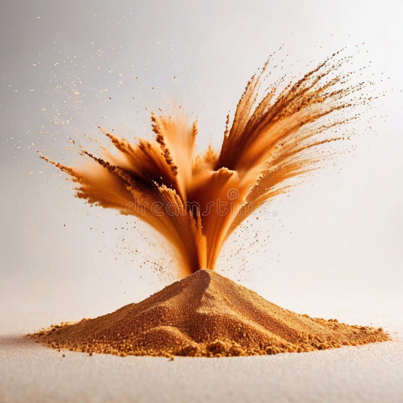 Desert Sand Dunes Exploding in Burst of Dust Stock Illustration ...