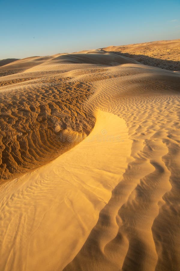 Desert Sand Dunes, Middle East, Oman Stock Image - Image of desert ...
