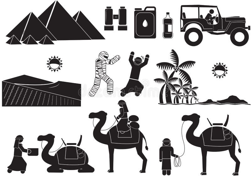 The-desert stock vector. Illustration of icon, country - 76654195