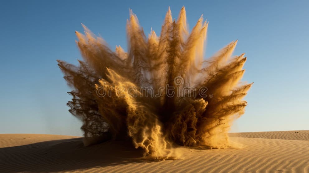 Desert Sand Explosion stock illustration. Illustration of yellow ...