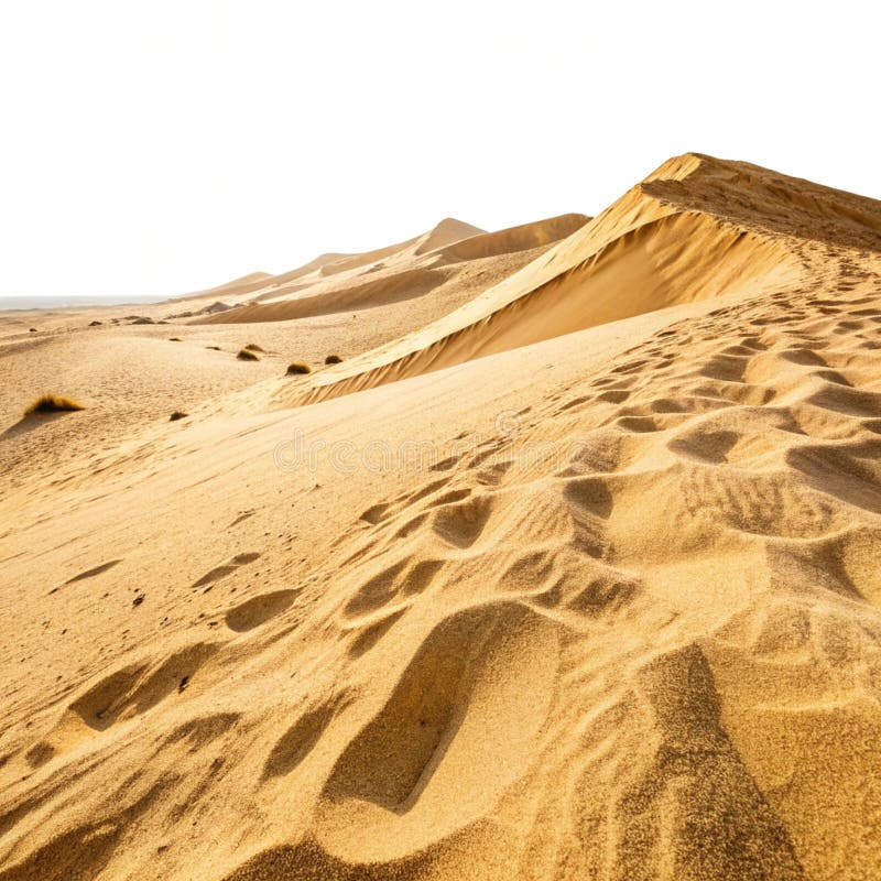 Desert Sand Isolated on White Background Stock Illustration ...