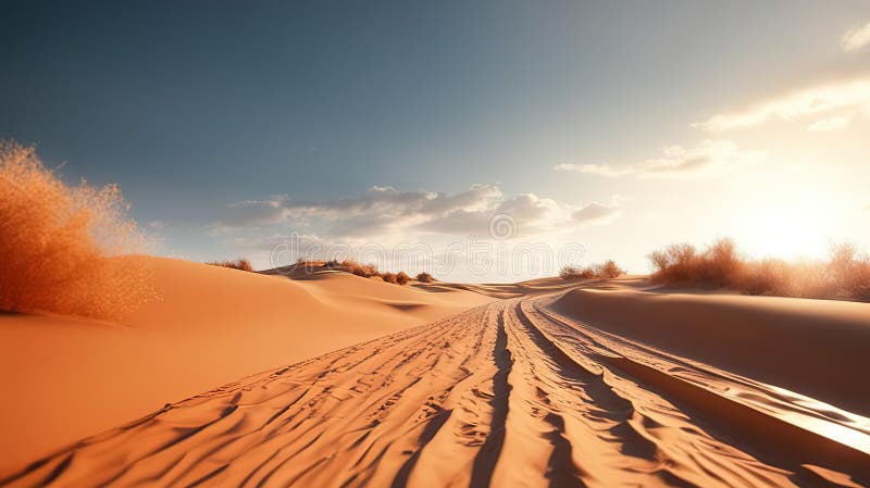 Desert sand road stock illustration. Illustration of tourism - 314987442