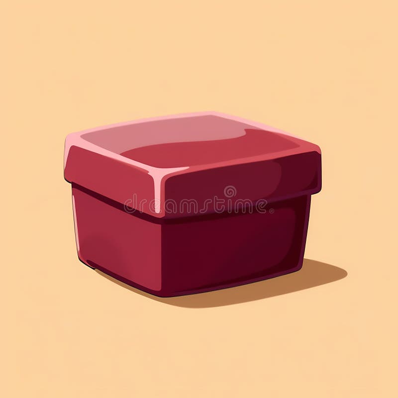 An Vibrant Image of a Maroon Box with a Metallic Finish. the Background ...
