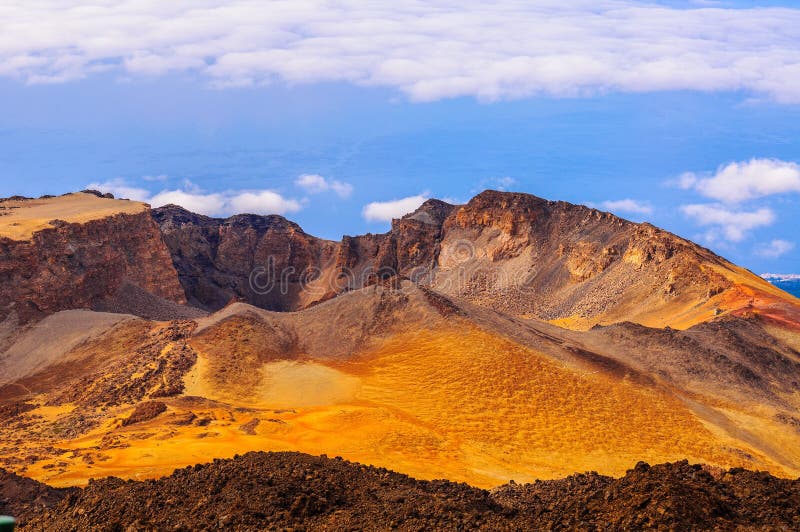 Desert Sands of Teide Volcano in Tenerife, Spain Stock Image - Image of ...