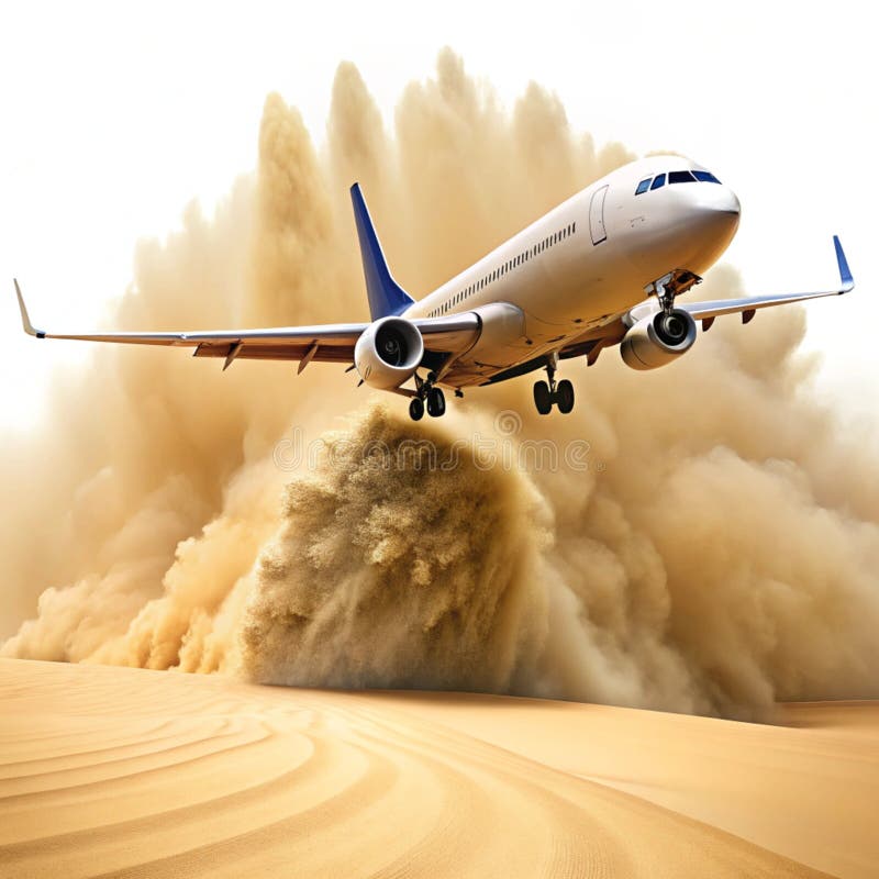 Desert Sandstorm Isolated on White Stock Illustration - Illustration of ...