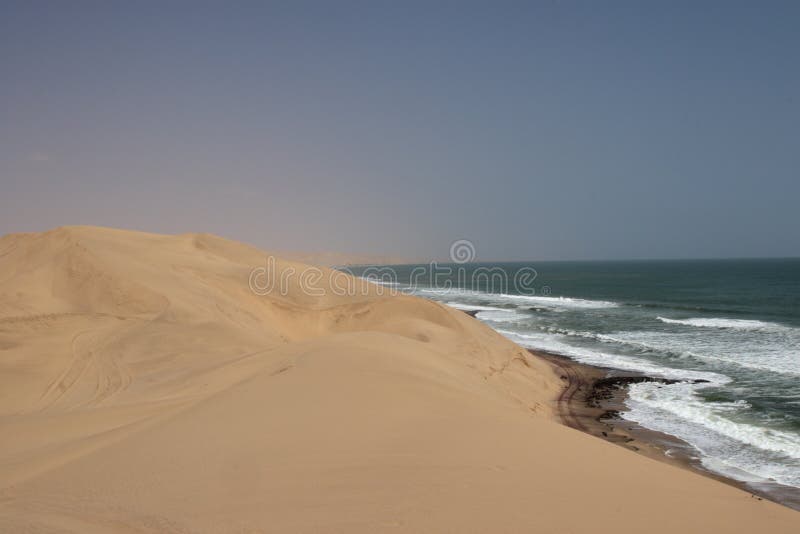 Desert and Sea stock image. Image of yellow, namib, sand - 7459713