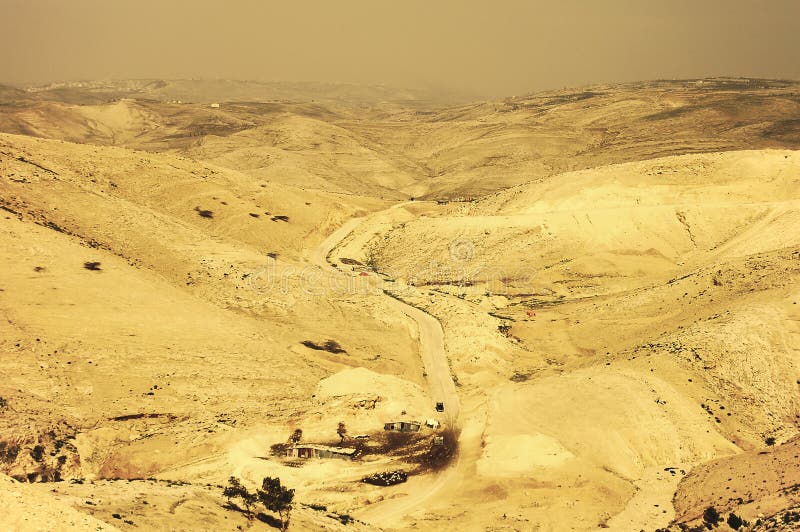 Desert with Sepia Filter - Jordan Stock Image - Image of heat, secluded ...