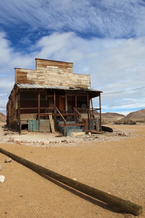 Desert Shack at Rhyolite, Nevada Stock Image - Image of panoramic ...