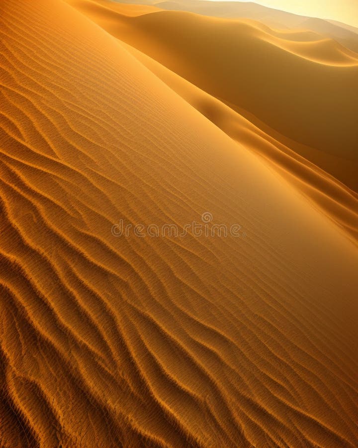 Desert Shape and Golden Light Stock Illustration - Illustration of ...