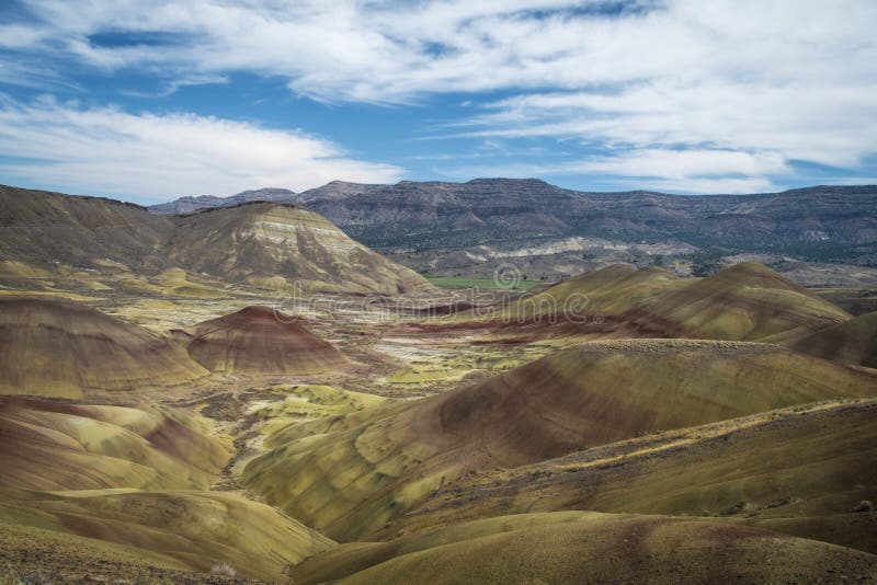 Desert Shapes and Colors, Painted Hills, Oregon Stock Image - Image of ...