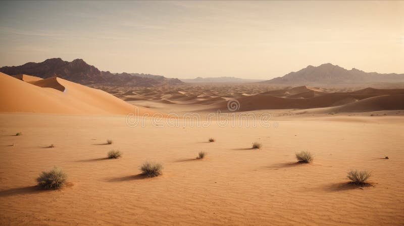 Desert Simple Background on the Side of the View Stock Illustration ...