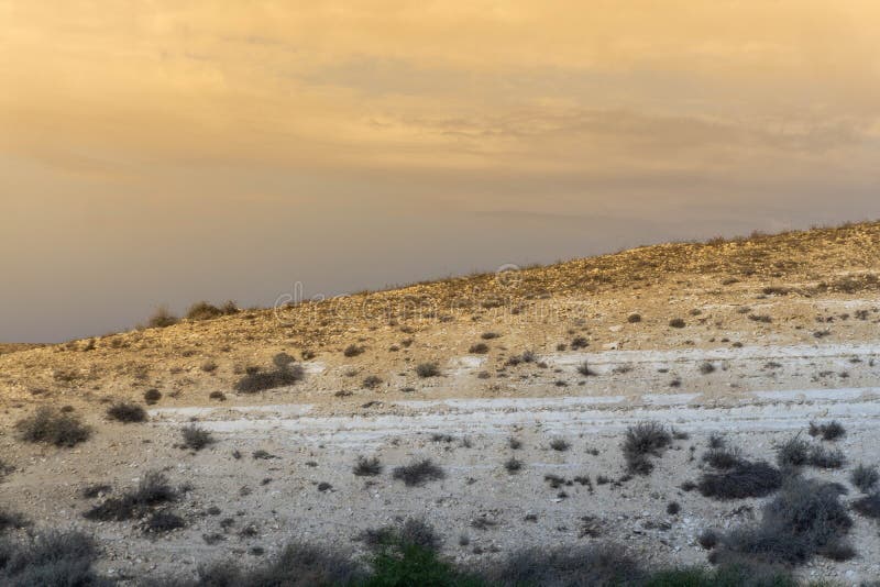 Desert Sky with a Touch of Yellow Stock Photo - Image of south ...