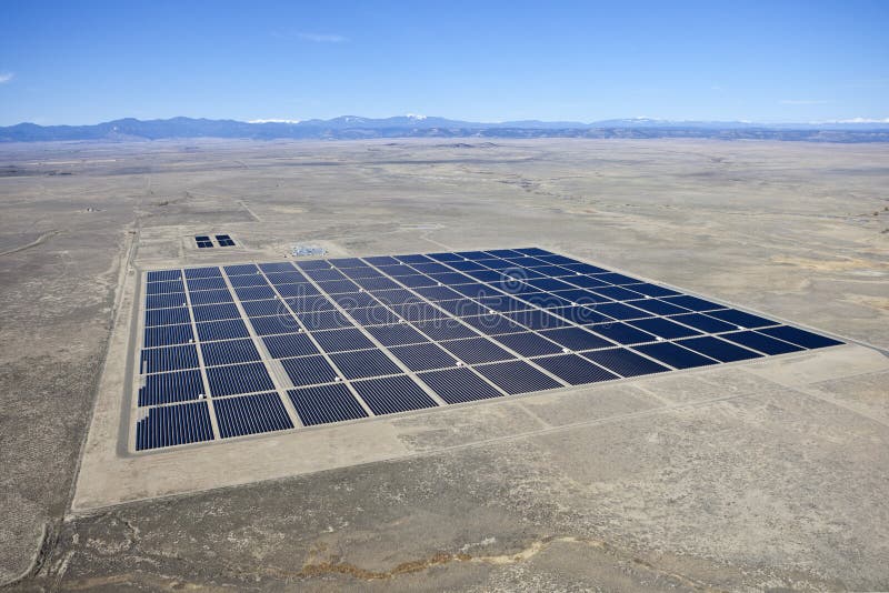 Desert Array stock image. Image of photovoltaic, sunny - 17588557