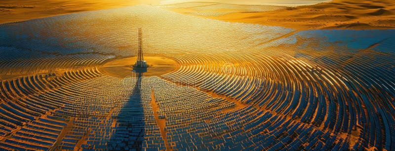 Desert Solar Array Capturing Sunlight for Sustainable Power Photo Stock ...