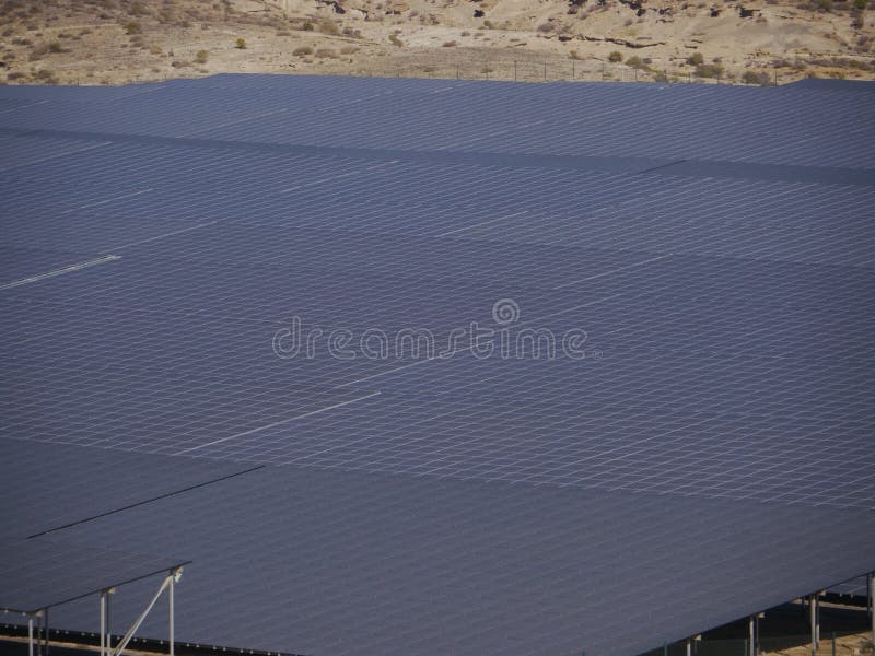 Desert solar energy plant stock image. Image of electricity - 66525105