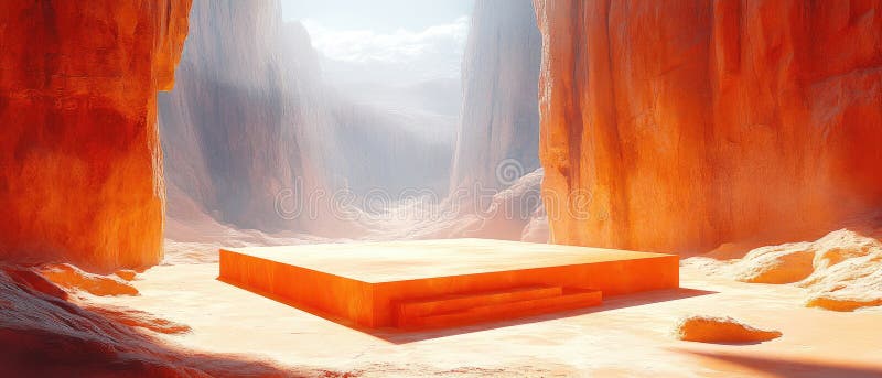Desert Stage Podium stock illustration. Illustration of environment ...