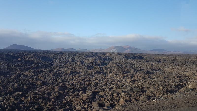Desert Stone Volcanic Landscape Stock Image - Image of stone, desert ...