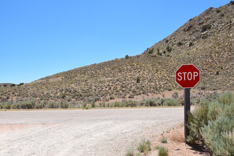 Desert Stop Sign and Railroad Crossing Stock Photo - Image of signal ...