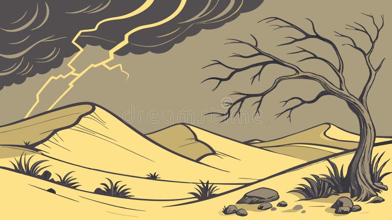 Desert Storm Dramatic Sky, Arid Landscape, Nature, Storm, Desert, Sky ...