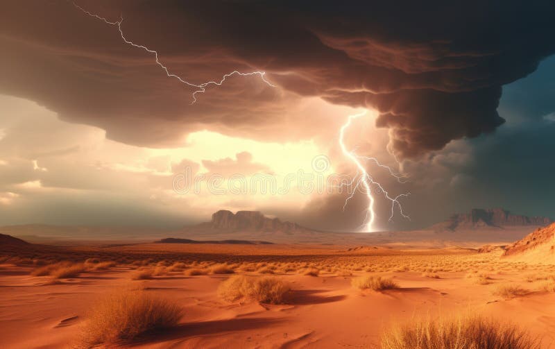 Desert Storm. Created by Generative Artificial Intelligence Stock ...