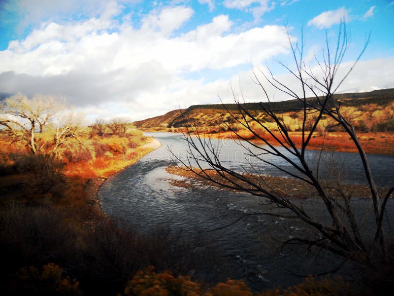 Desert Stream stock image. Image of water, stream, hills - 149899445