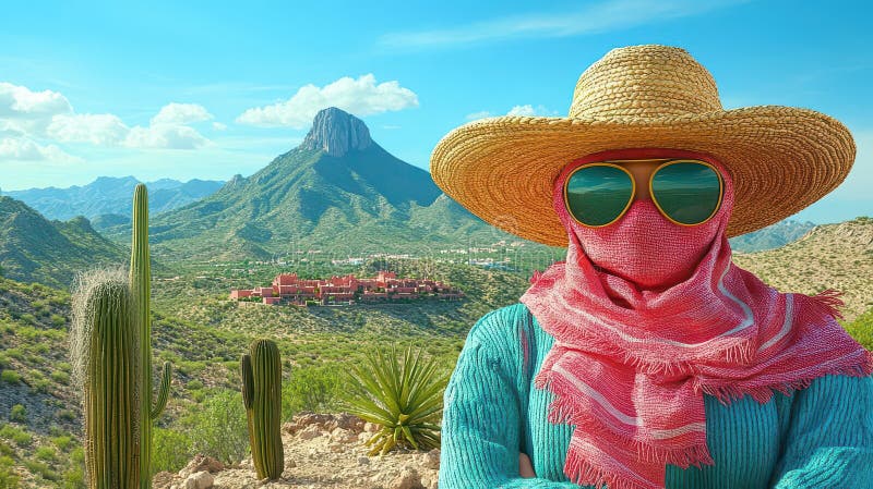 Desert Sun Protection, Hiking Gear Stock Photo - Image of camera ...